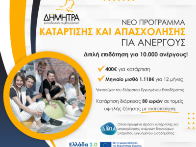 Προγράμματα Κατάρτισης - ΔΗΜΗΤΡΑ Εκπαιδευτική Συμβουλευτική ΑΕ